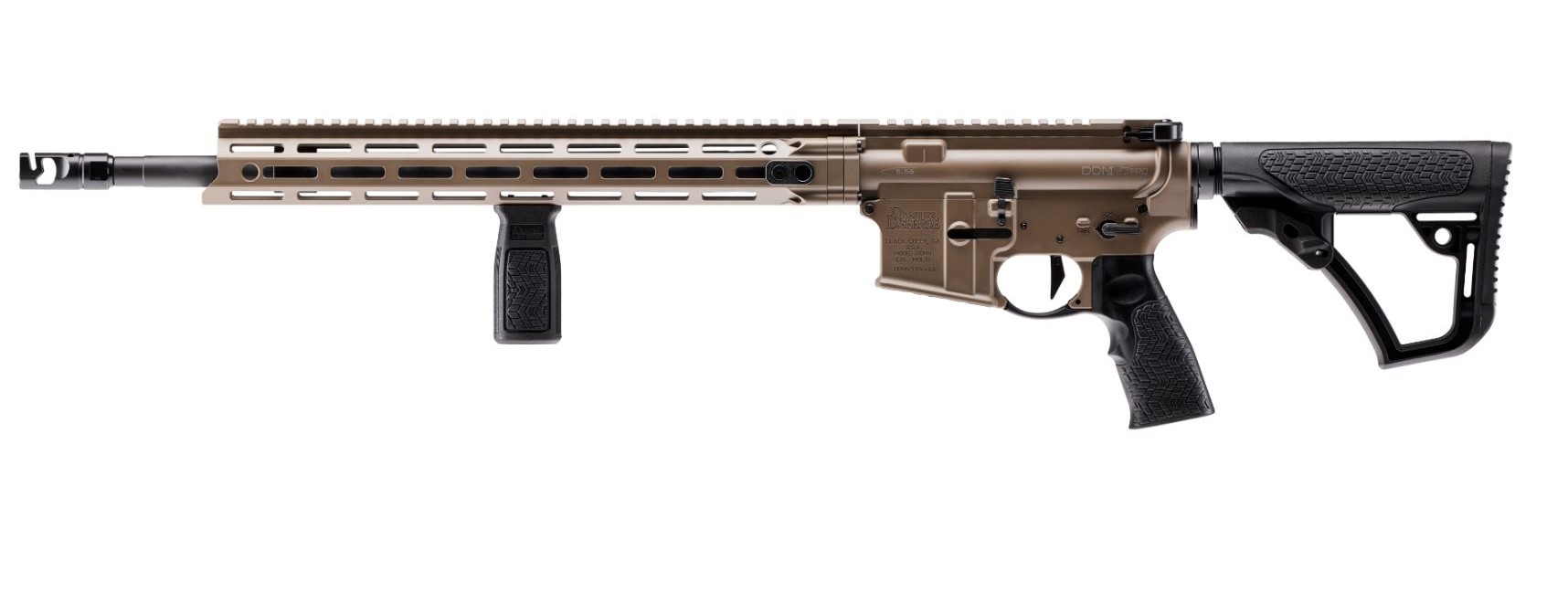 DANIEL DEFENSE DDM4 V7 PRO 5.56MM FDE 18" NM - Hadar Firearms